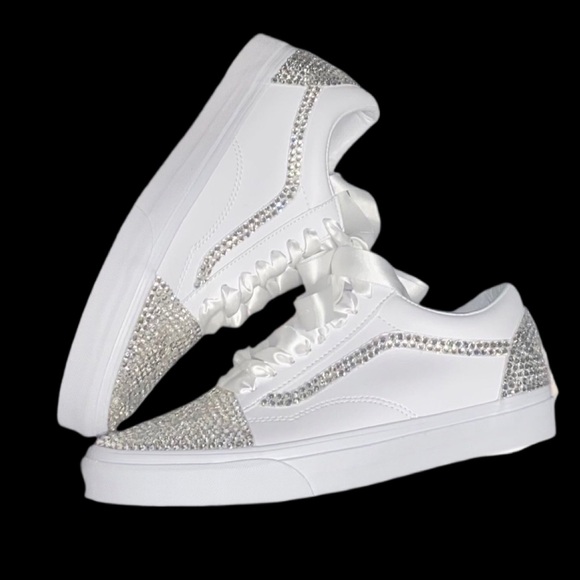 Vans | Shoes | Luxe Crystal Diamond Classic Slip On Vans All Sizes New ...